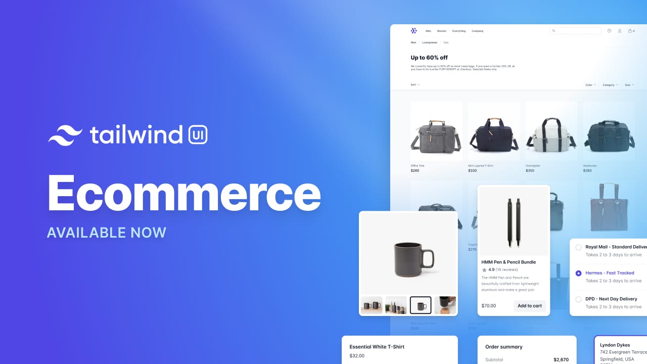 Introducing Tailwind UI Ecommerce TailwindCSS TailwindCSS 