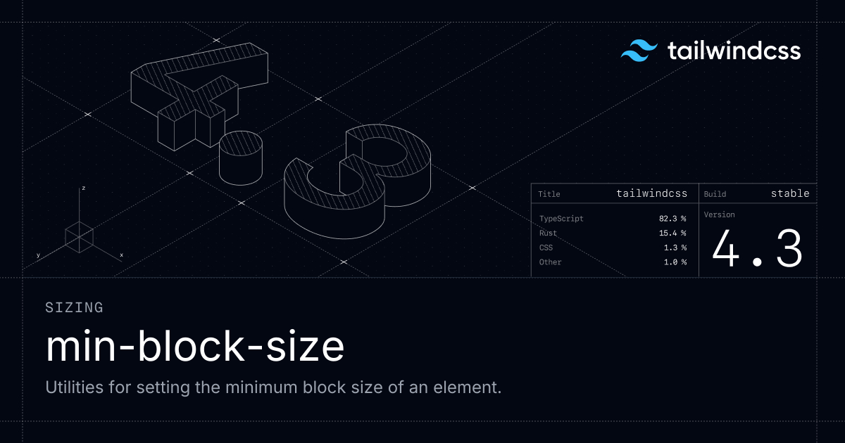 min-block-size - Sizing - Tailwind CSS