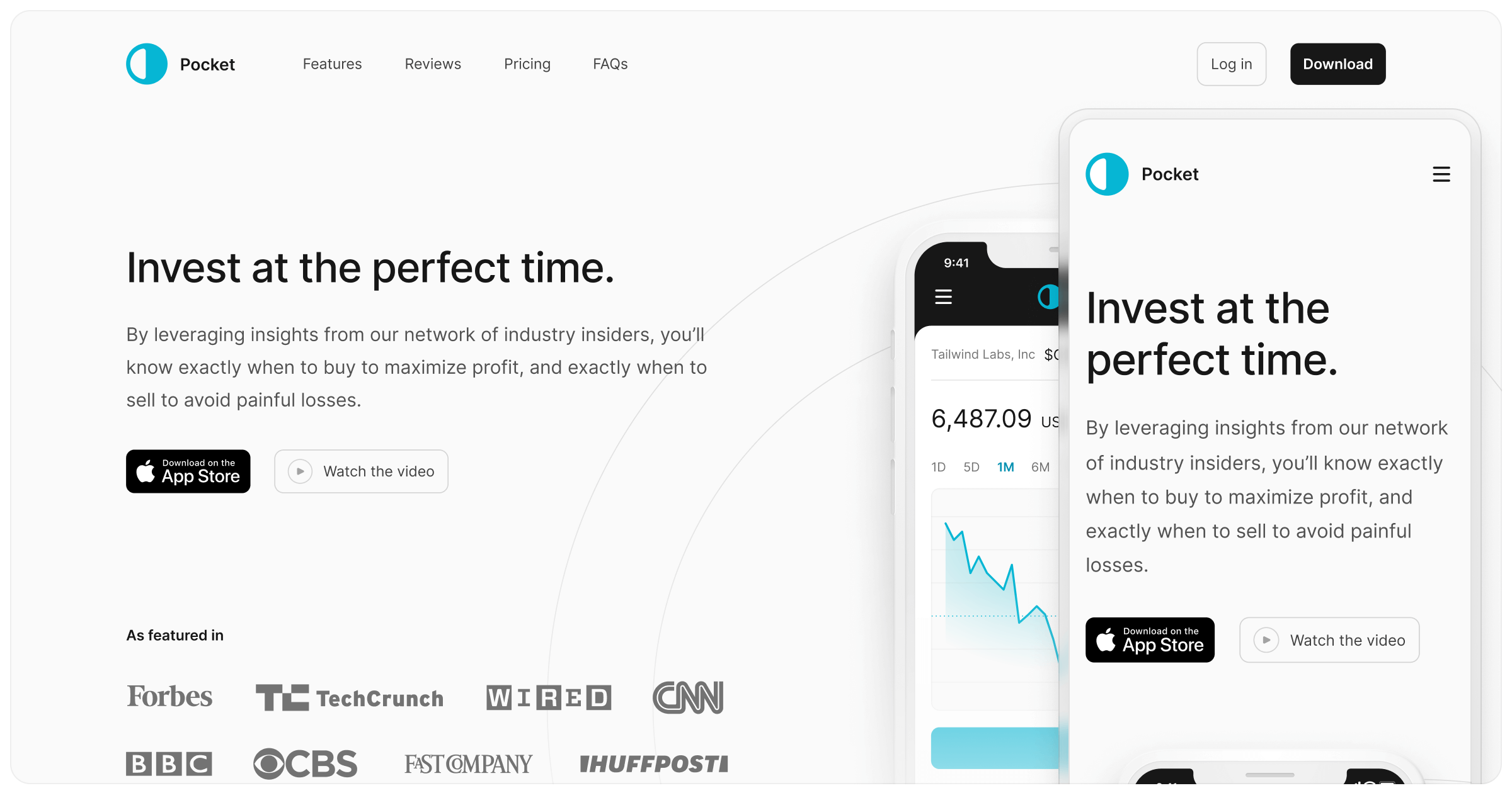Pocket - Tailwind CSS App Marketing Template