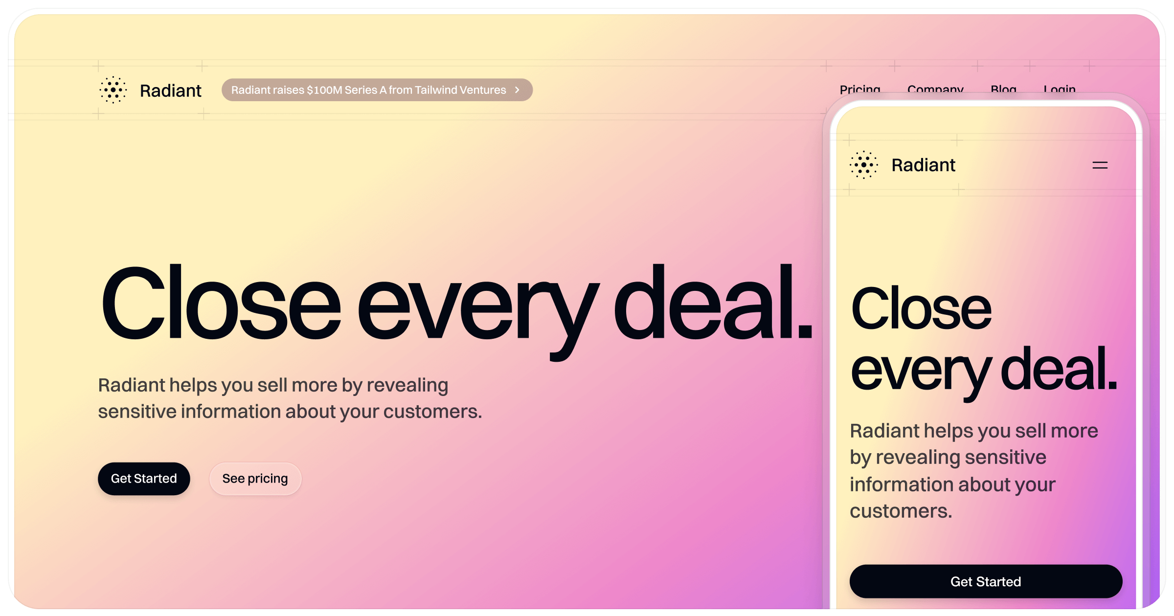 Radiant - Tailwind CSS SaaS Marketing Template